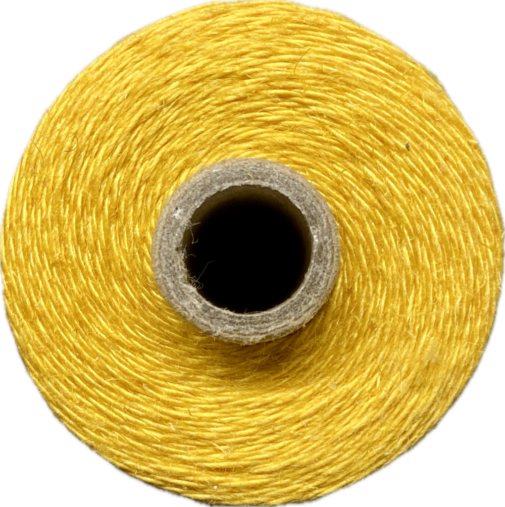 Hemp yarn (Hemp), yellow, unwaxed (50g roll) - Bagpipe.de