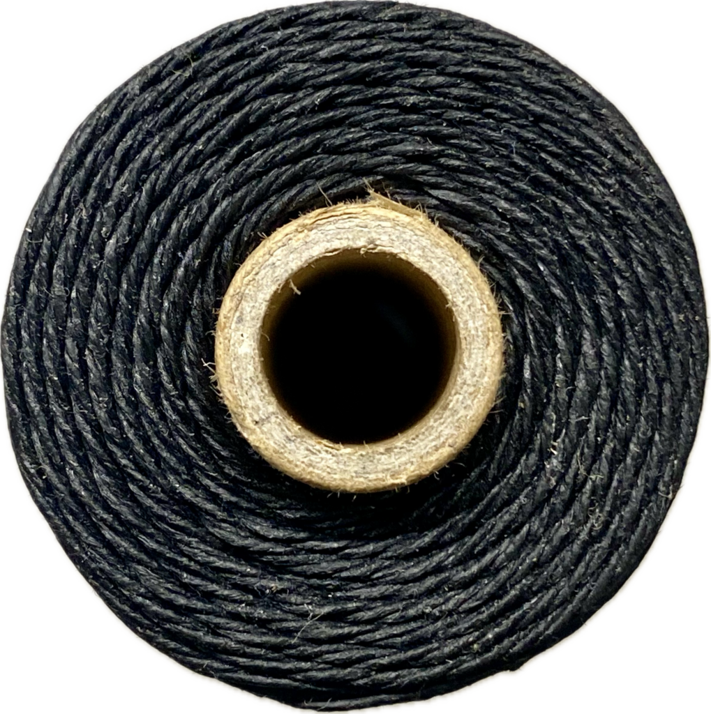 Hemp yarn (Hemp), black, waxed (50g roll) - Bagpipe.de
